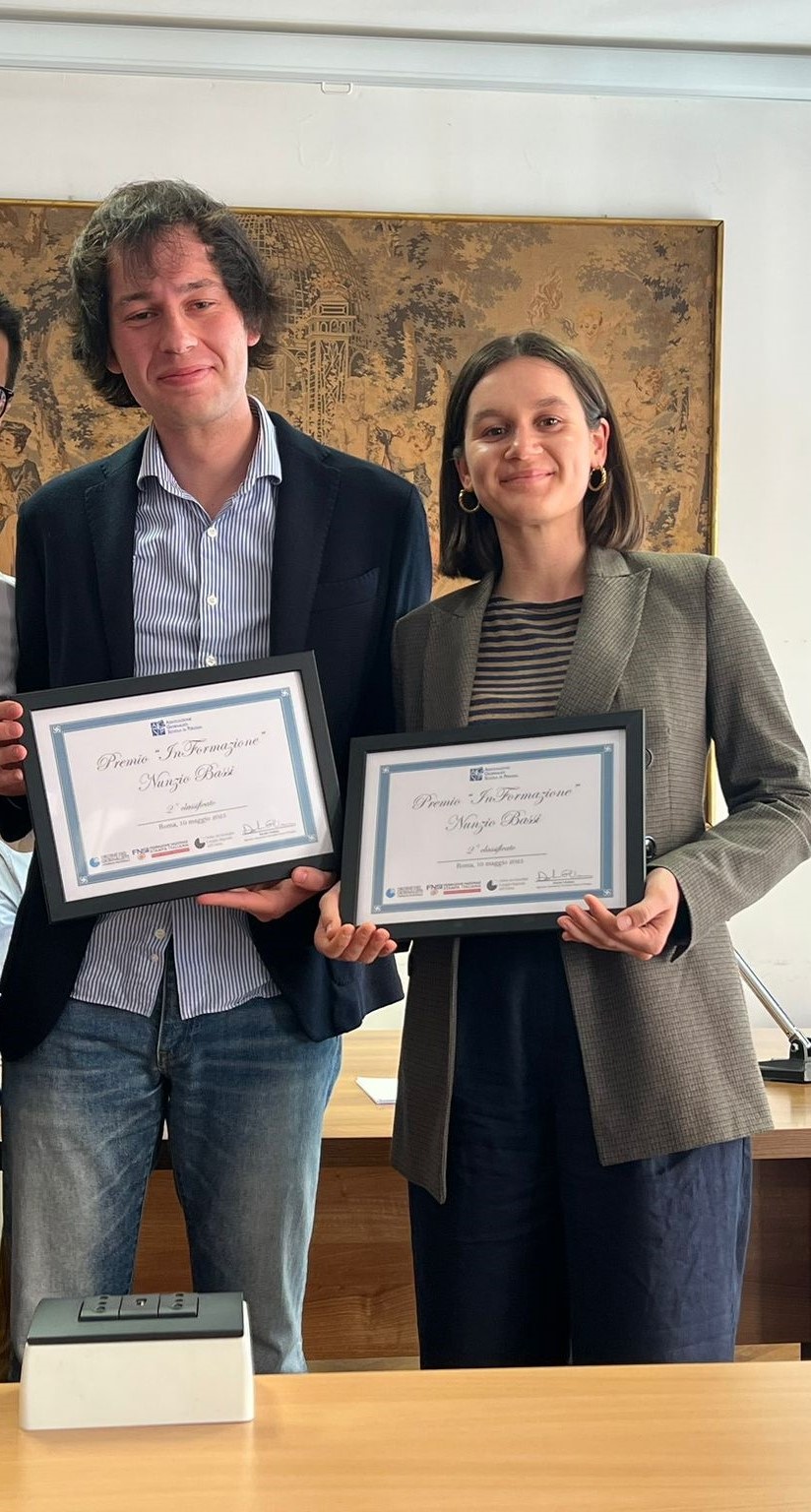 Leonardo Becchi e Sofia Pegoraro hanno ottenuto il secondo posto al Premio “InFormazione ...